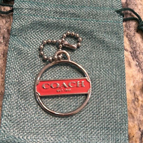 Coach | Bags | Coach Hang Tag Replacement Piece Circle Silver Logo Fob ...